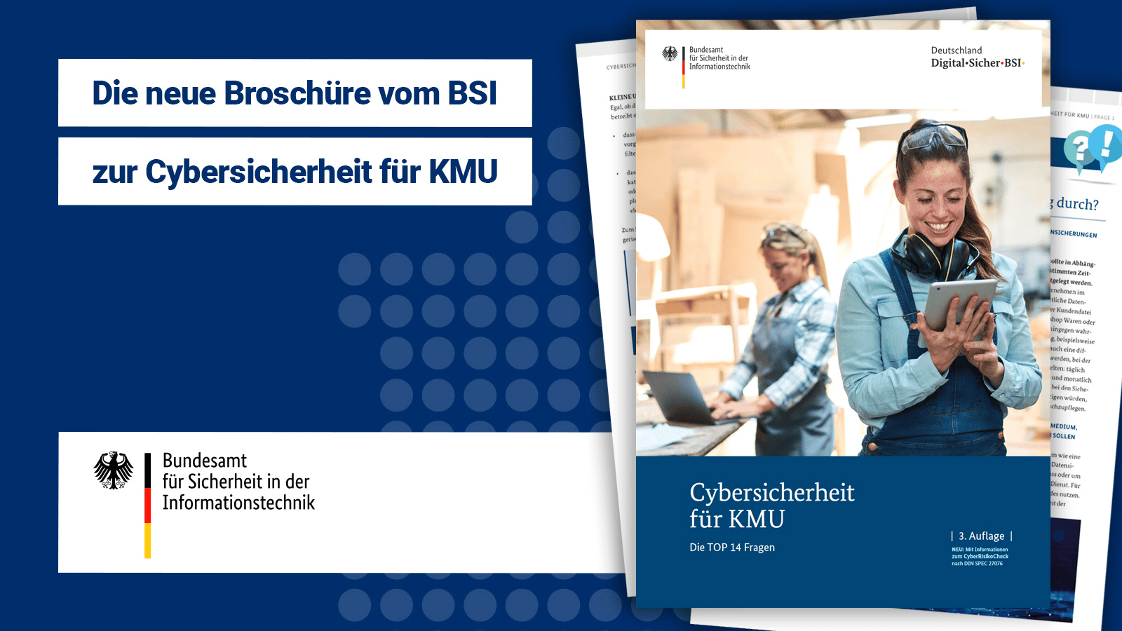 Neue BSI-Broschüre für KMU zur digitalen Sicherheit